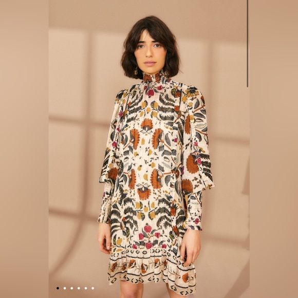 FARM Rio | Dresses | Farm Rio Sand Palms Paradise High Neck Mini Dress ...